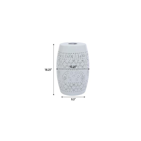 Metal Outdoor Coffee Table, Solar Side Table with Built-in Solar ...