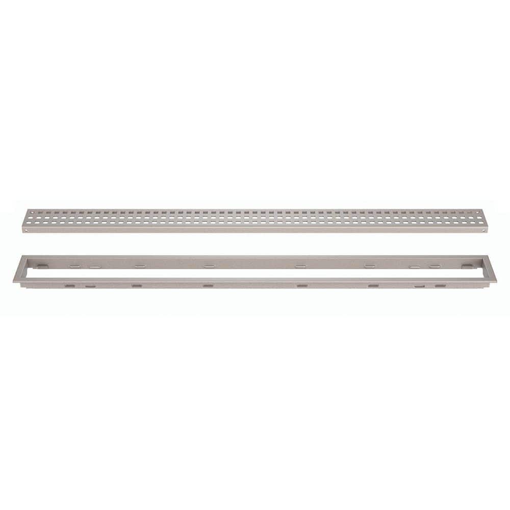 Schluter Kerdi-Line Stone Grey 51-3/16 in. Square Linear Drain Grate ...