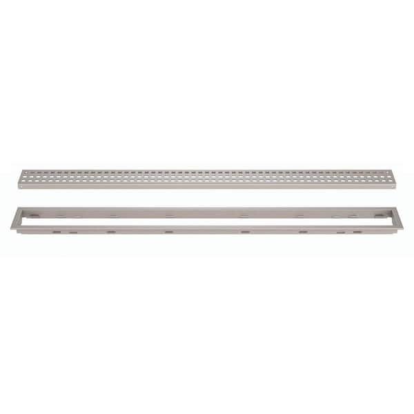 Schluter Kerdi-Line Stone Grey 51-3/16 in. Square Linear Drain Grate ...