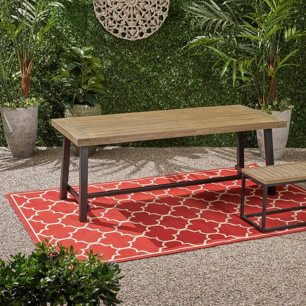 Clihome 79 in. Wooden Table Top Outdoor Dining Table CL-NHG-65539 - The ...