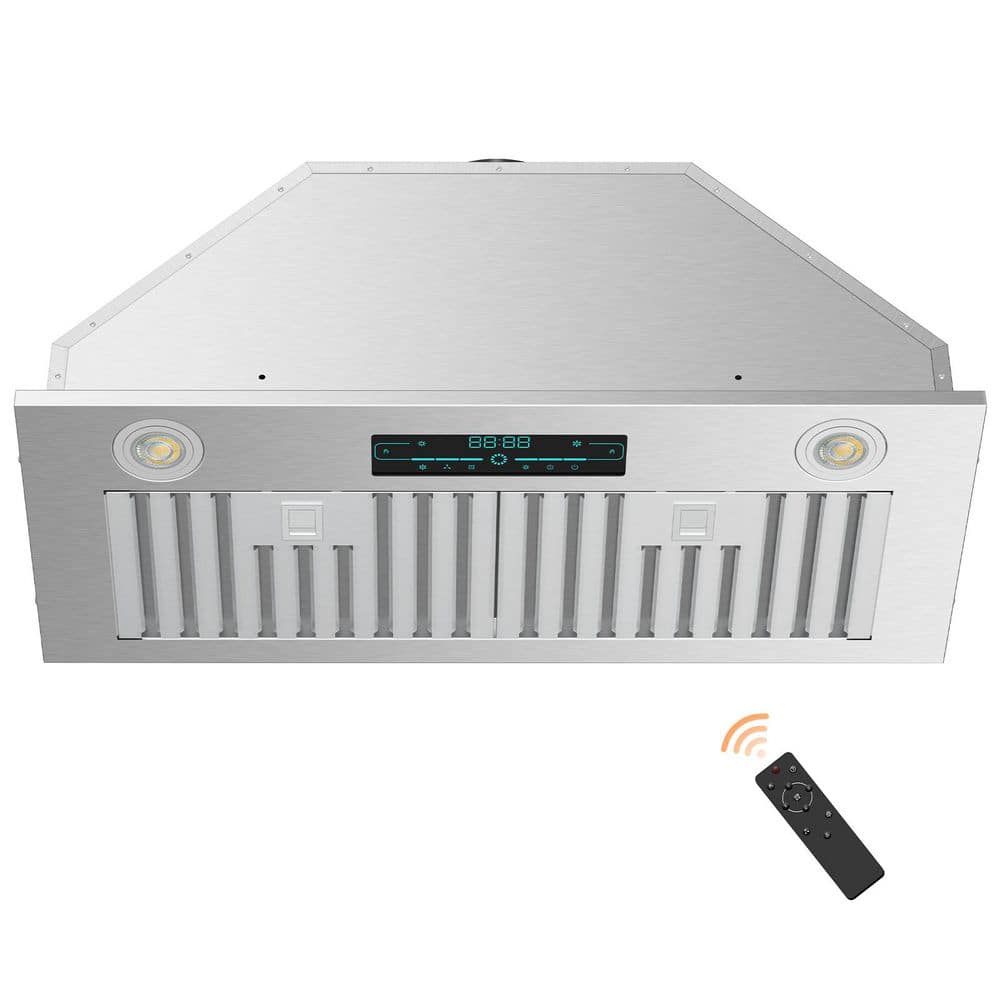 Denjol 30 in. 900 CFM Convertible Ductless Insert Range Hood in ...