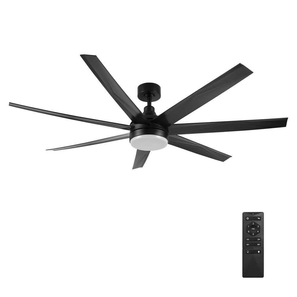 CARRO Daventry 65 in. Color Changing Integrated LED Indoor Matte Black ...