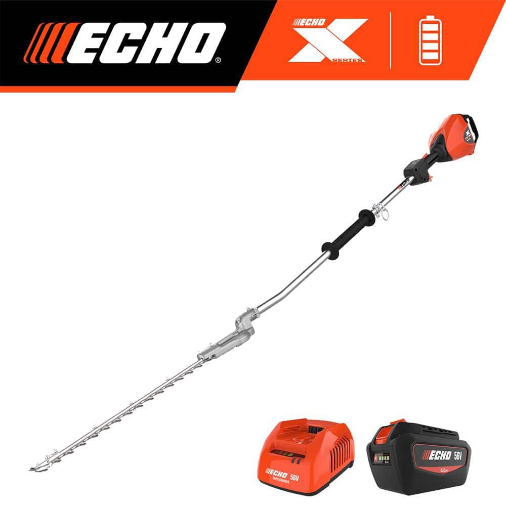 ECHO 56V 21 in. X Series Double-Sided Reciprocating Pole Hedge Trimmer ...