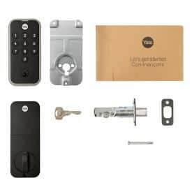 Yale Electronic Deadbolt Door Lock with Keypad and Keyed Access, Black ...