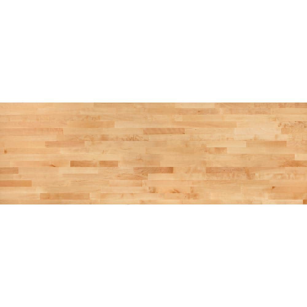 Hampton Bay 8 ft. L x 25 in. D Finished Engineered Birch Butcher Block ...