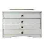 White Elegant Glass Lift Top Jewelry Box AR3013-T2 - The Home Depot