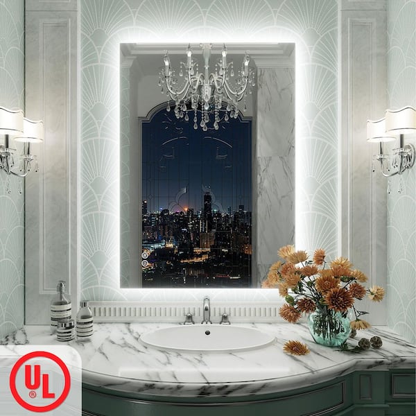 Apmir 20 in. W x 28 in. H Rectangular Frameless UL Certified LED ...