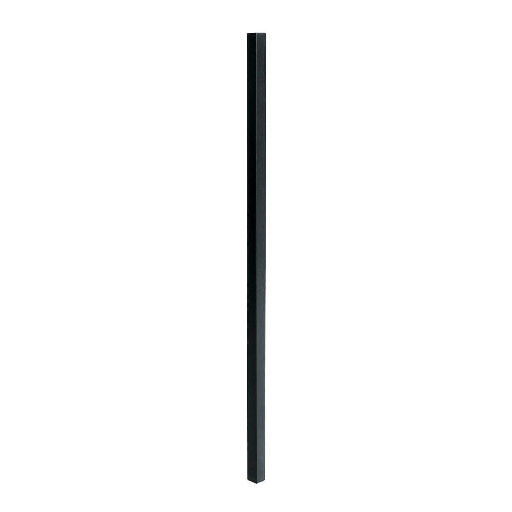 Reviews for 2 in. x 2 in. x 4.5 ft. Black Metal Fence Post with Post ...