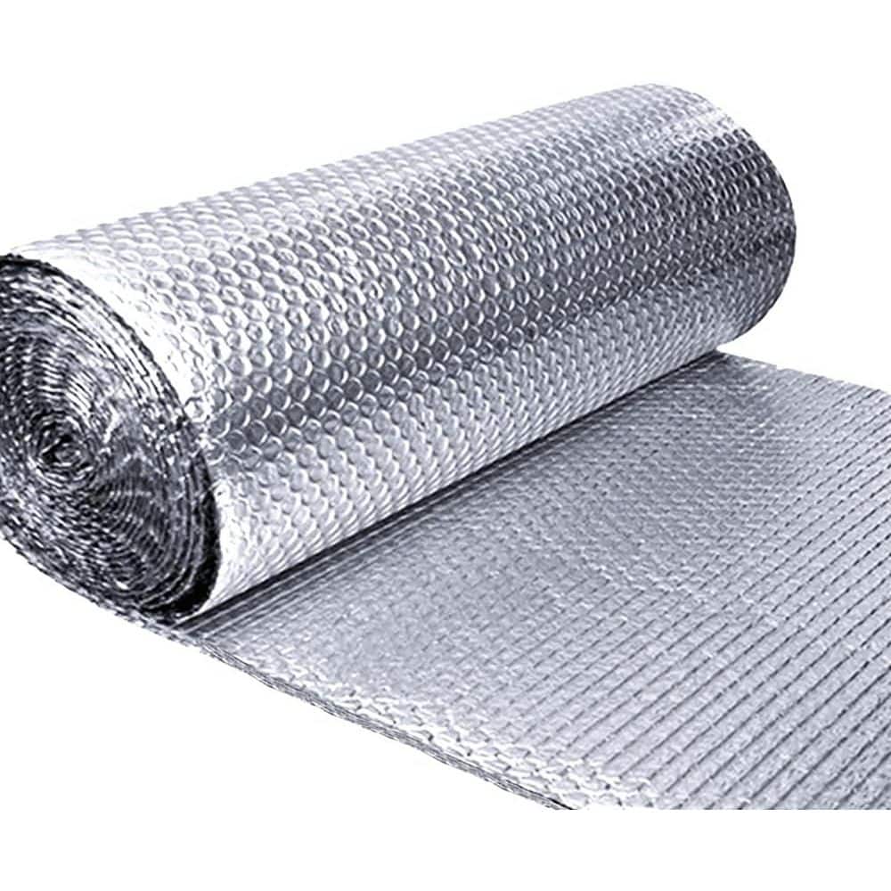 Double Reflective Insulation Foam 48 x 10 ft. Radiant Barrier Aluminum ...