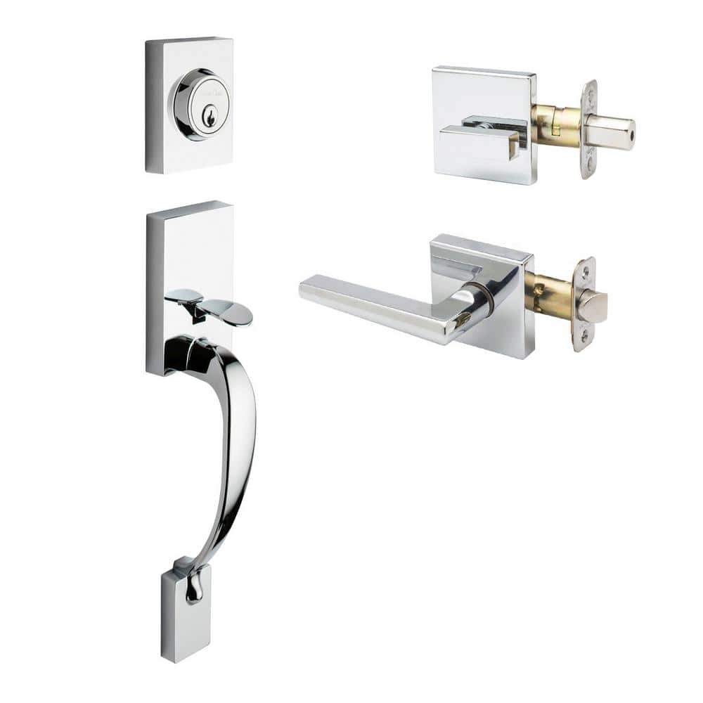 Copper Creek Fashion Polished Stainless Door Handleset and Verona ...