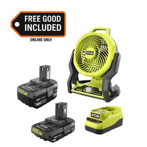 RYOBI USB Lithium Clamp Fan Kit with 2.0 Ah USB Lithium Battery ...
