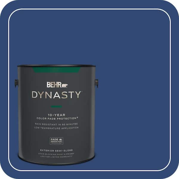 BEHR DYNASTY 1 gal. #S-H-580 Navy Blue Semi-Gloss Exterior Stain ...