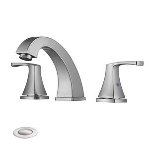Miscool Abramson 8 in. Widespread 2-Handles Bathroom Faucet with Pop Up ...