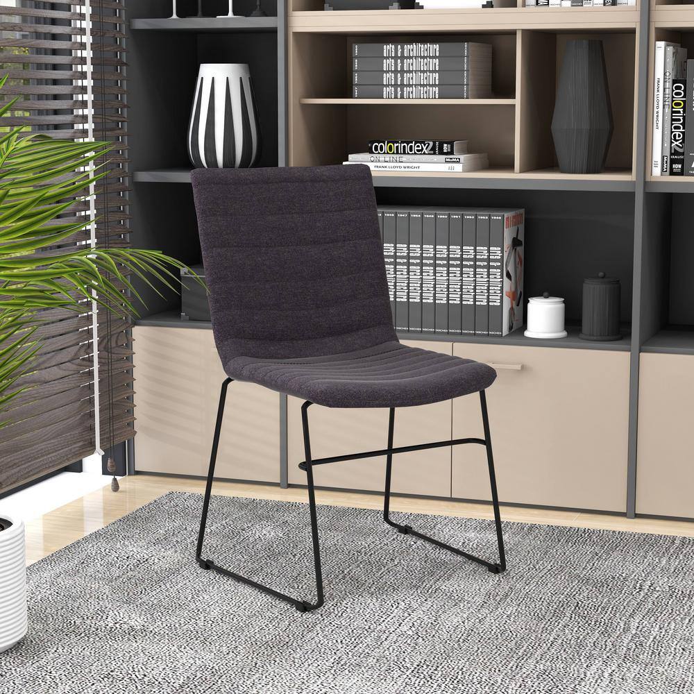 Leisuremod Ergonomic Office Chair Upholstered Guest Side Chair with ...