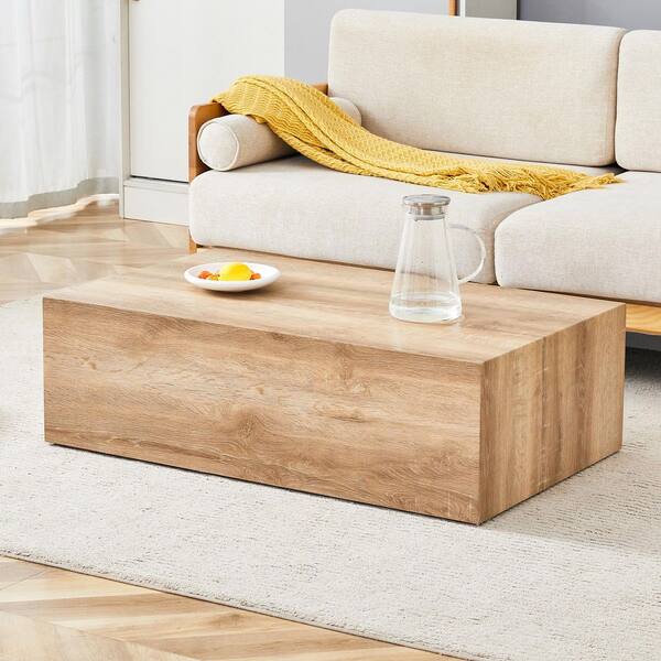 SUNRINX Light Wood 39.3 in. MDF Decorative Rectangular Stand SRSNJ0402 ...