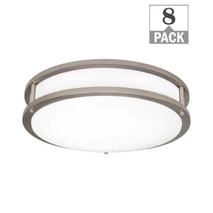 Maxxima 32 in. Black Oval LED Ceiling Mount Fixture, Dual Ring ...