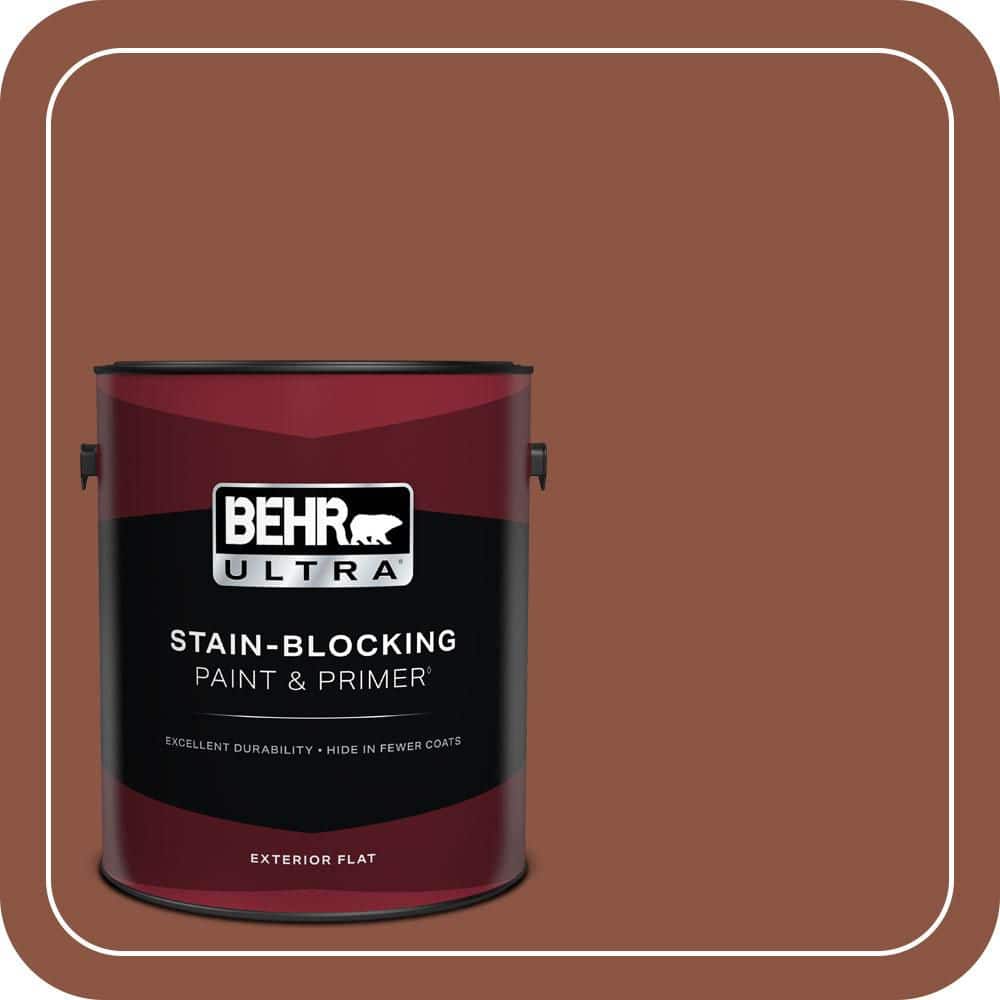 BEHR ULTRA 1 gal. #S180-7 True Copper Flat Exterior Paint & Primer ...