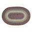 Better Trends Woodbridge Oval Braid Collection Cranberry 27" x 48" Oval ...