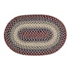 Better Trends Woodbridge Oval Braid Collection Cranberry 27" x 48" Oval ...