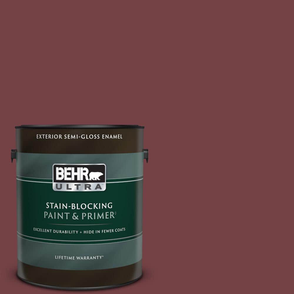 BEHR ULTRA 1 gal. #MQ1-15 Rumors Semi-Gloss Enamel Exterior Paint ...