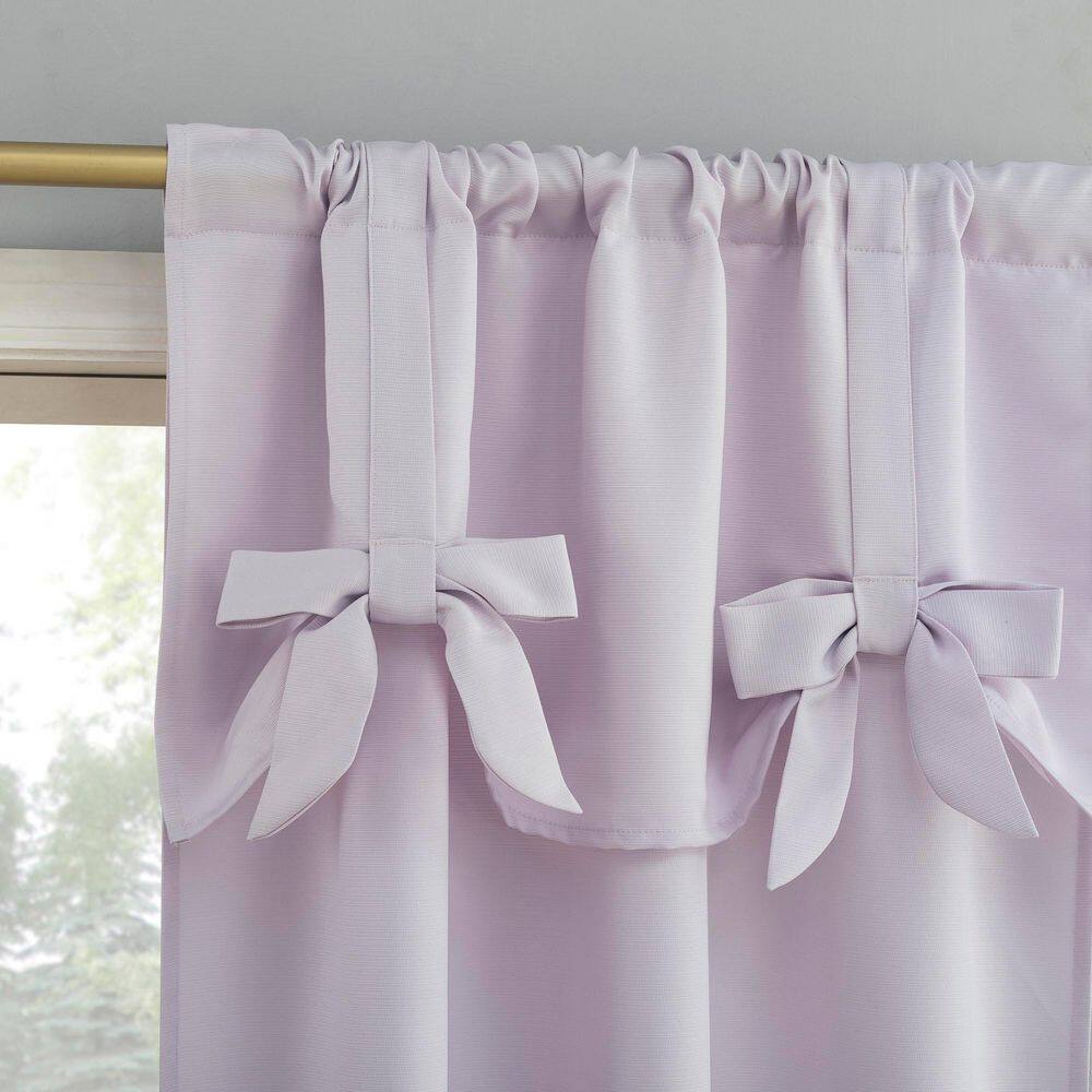 Sun Zero Emma Generation Bow Valance Lavender Polyester 40 in. W x 84 ...