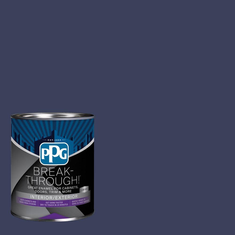 Break-Through! 1 qt. PPG1165-7 Victory Blue Semi-Gloss Interior ...