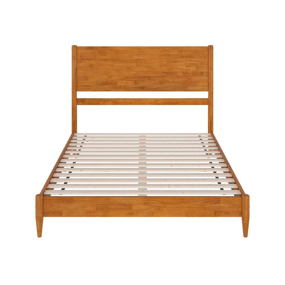 AFI Pasadena Light Toffee Natural Bronze Solid Wood Frame Queen Low ...