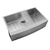 33 in. Farmhouse Apron Front Single Bowl Brushed Chrome Stainless Steel ...