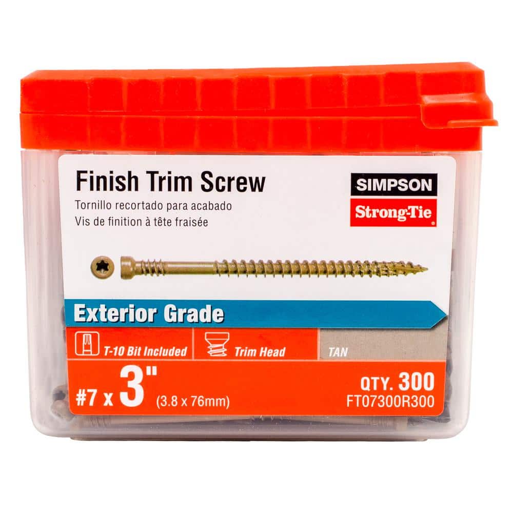 Simpson Strong-Tie 7 x 3 in. Quik Guard, Tan, T10 6-Lobe, Trim Head ...