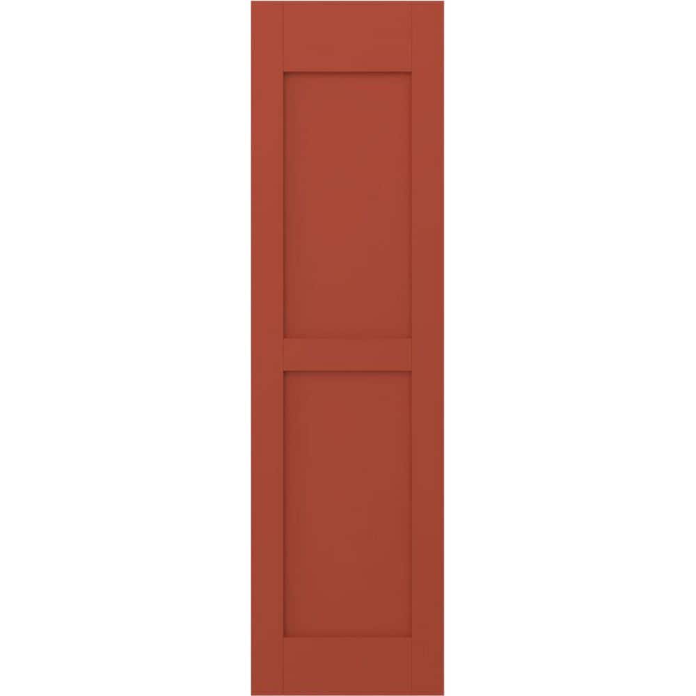 Ekena Millwork 18 in. W x 40 in. H Americraft 2-Equal Flat Panel ...