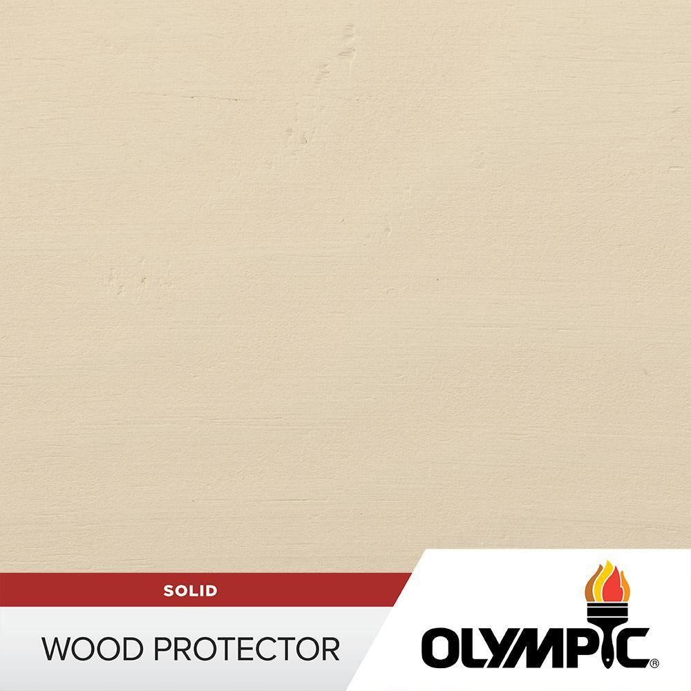 Olympic Wood Protector 1 gal. SC-1086 White Sands Exterior Solid Stain ...