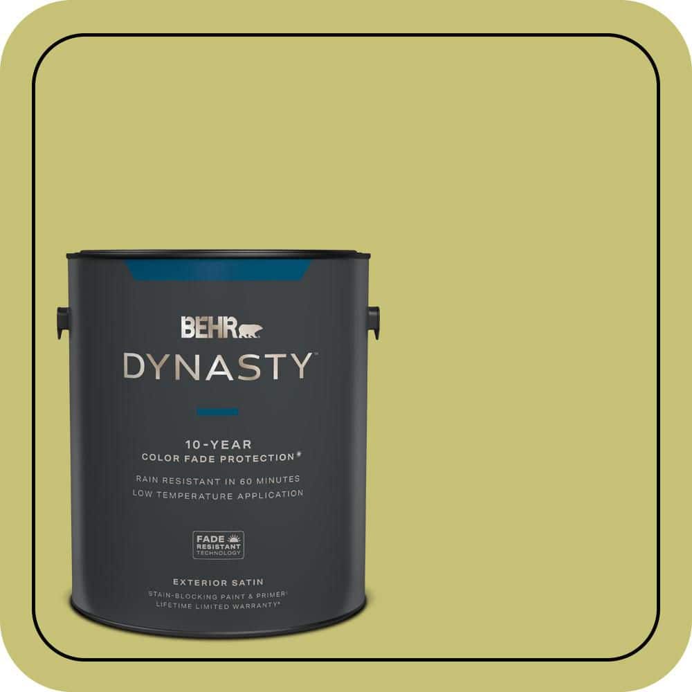 BEHR DYNASTY 1 gal. #PPU9-07 Fresh Sprout Satin Enamel Exterior Stain ...
