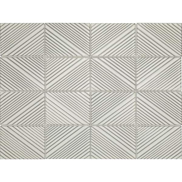 Daltile Revalia Remix White 12 in. x 16 in. Matte Ceramic Structural ...