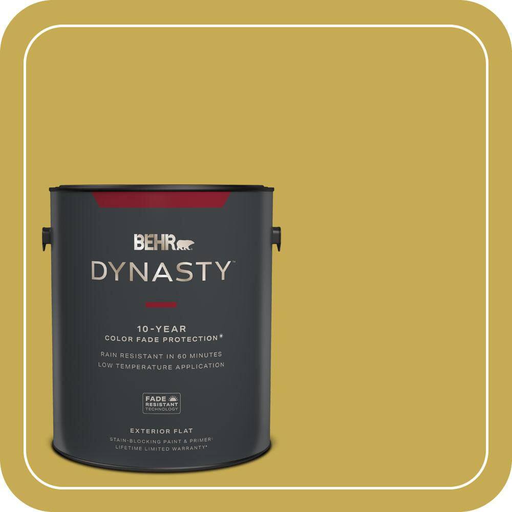 BEHR DYNASTY 1 gal. #380D-6 Leapfrog Flat Exterior Stain-Blocking Paint ...