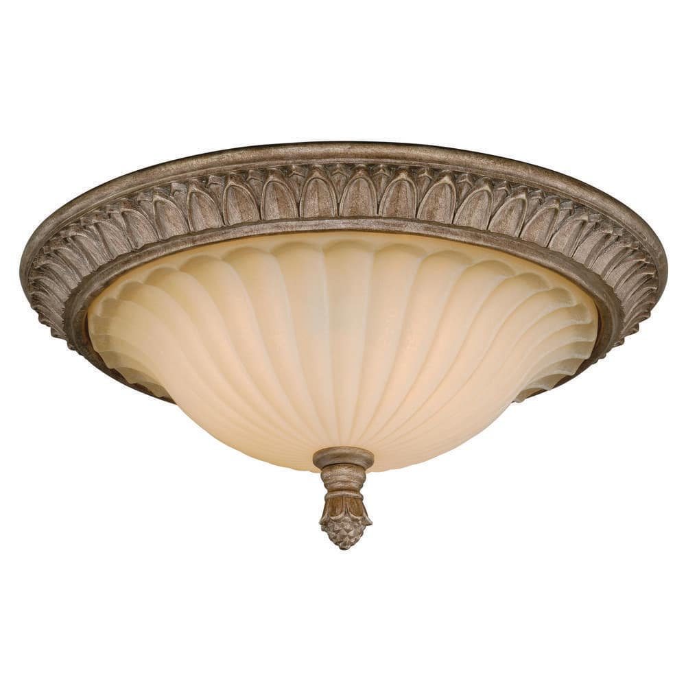 VAXCEL Avenant 16 in. W Bronze Flush Mount Ceiling Light Fixture C0081 ...