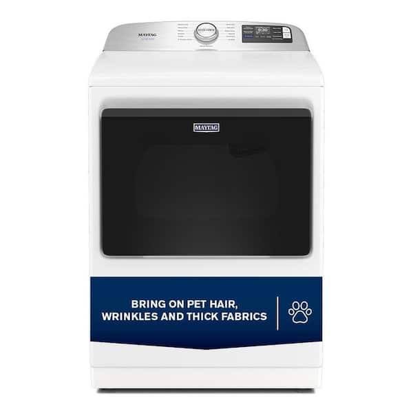 Maytag 7.4 cu. ft. vented Top Load Gas Dryer in White with Pet Pro ...