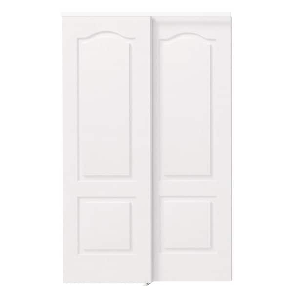 TENONER 60 in. x 80 in. 2-Panel, MDF Hollow Core, White Primed, Pre ...