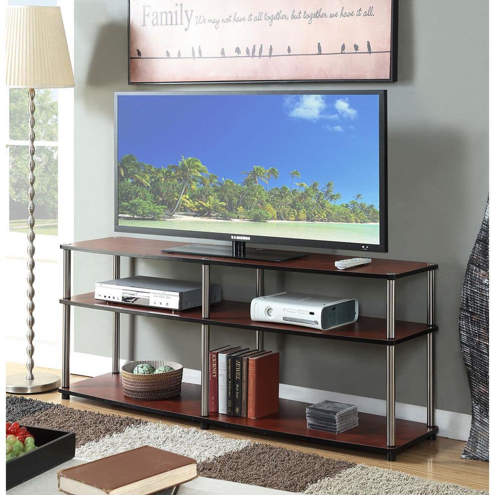 HOME IMPORTS EMPORIUM Cherry TV Stand Fits TV's up to 75 in. R5-199-243 ...