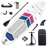 Ultra Portable 126 in. Pink Gray PVC Inflatable Paddleboard with ...