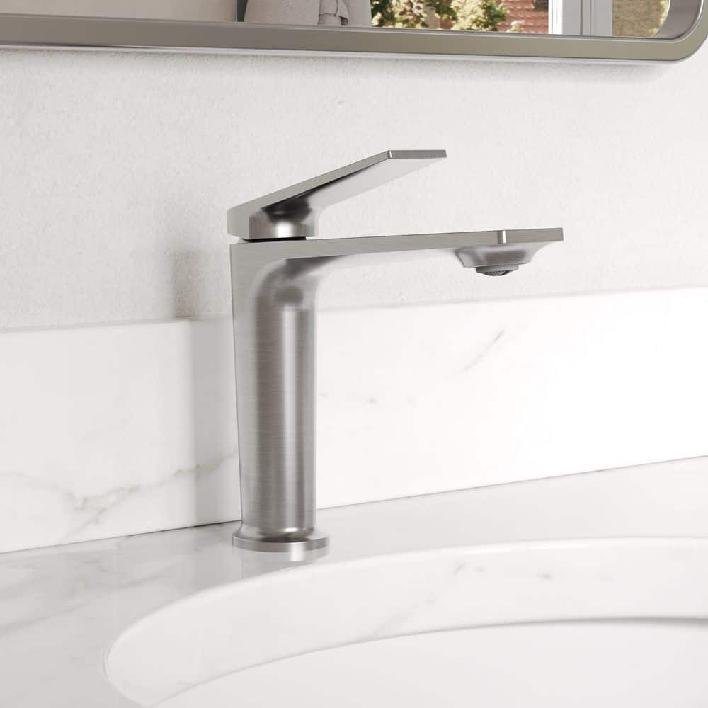 YAWWALK 1-Handle Single Hole Bathroom Sink Faucet with Pop-up Drain and ...