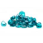 Margo Garden Products 1/4 in. 20 lbs. Caribbean Blue Reflective Fire Glass DFG20-R11