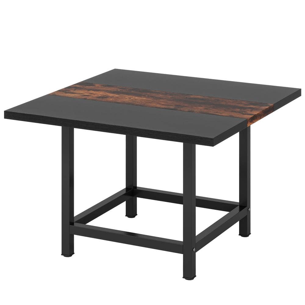 BYBLIGHT Roesler Vintage Black and Brown Engineered Wood 39.3 in. 4 ...