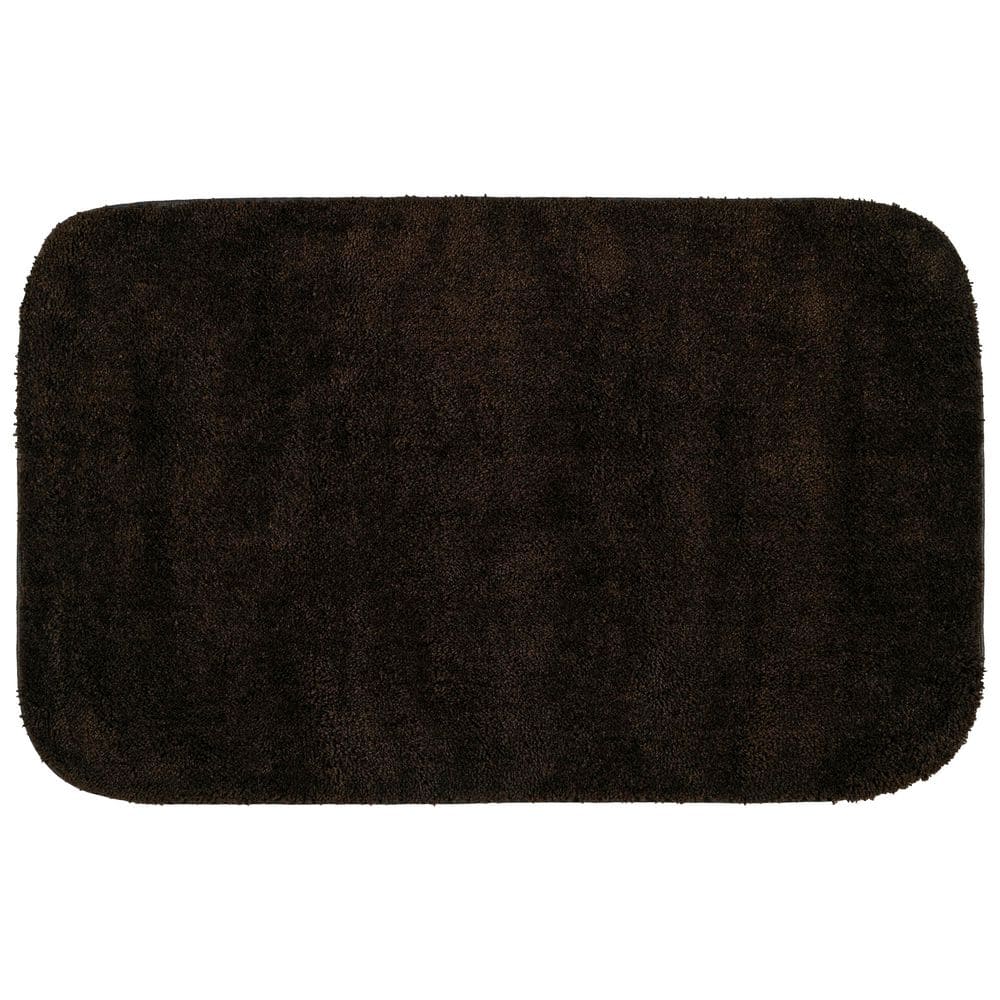 Garland Rug Traditional Chocolate 24 in. x 40 in. Washable Bathroom ...