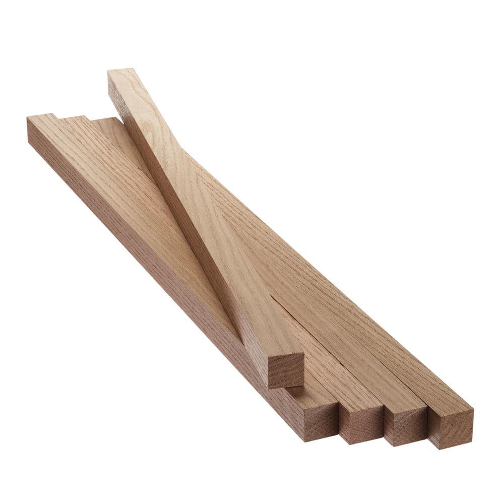 Swaner Hardwood 2 in. x 2 in. x 24 in. Red Oak S4S (5-Pack ...