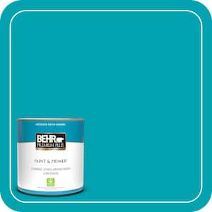 BEHR PREMIUM PLUS 1 gal. #510B-6 Blue Jewel Eggshell Enamel Low Odor ...