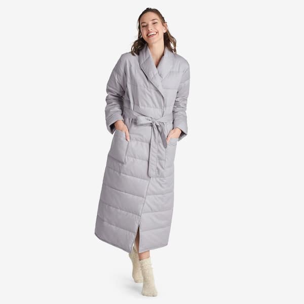 The Company Store Small Platinum Down Robe 67043-S-PLATINUM - The Home ...