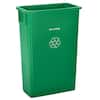 Alpine Industries 23 Gal. Green Open Top Waste Basket Slim Vented ...