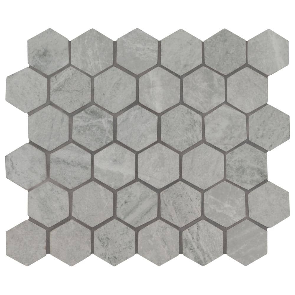 MSI Take Home Tile Sample - Everest Gray Hexagon 4 in. x 4 in. x 10mm ...