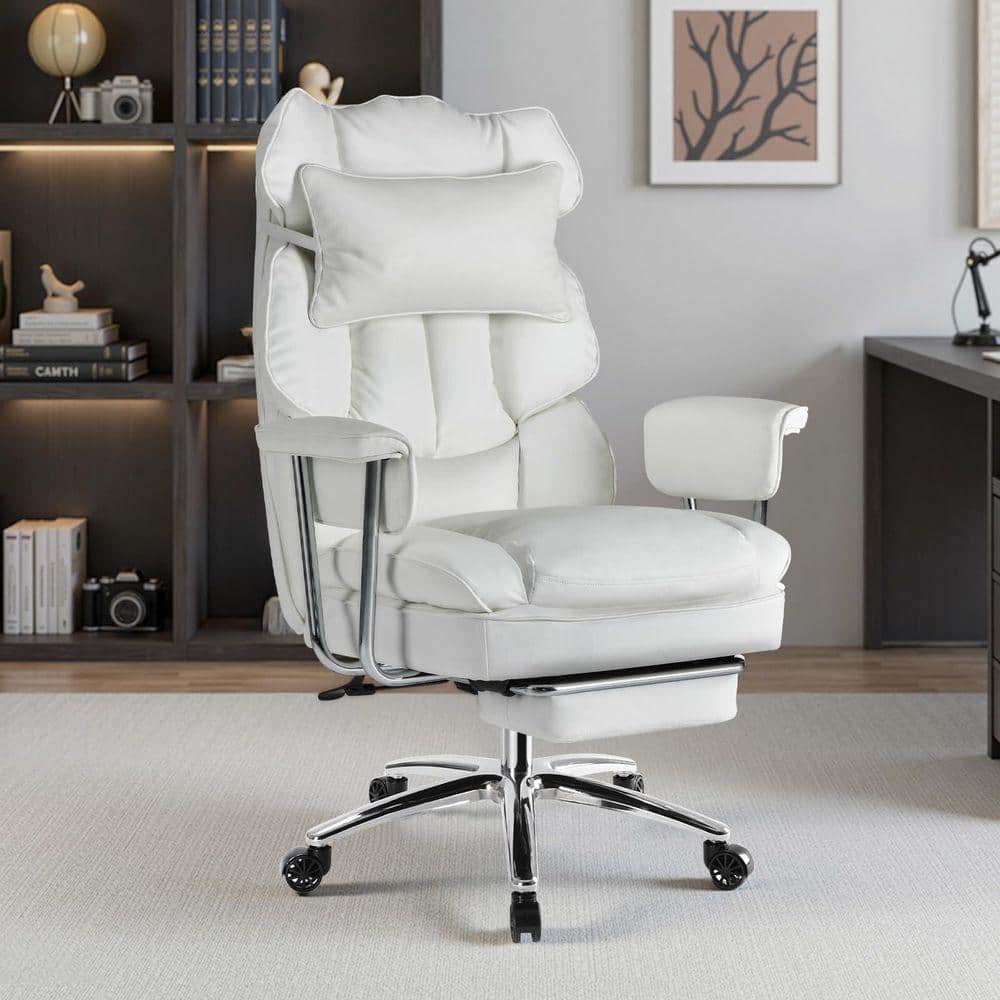 WONDER COMFORT Big Tall PU Leather Reclining High Back Executive Chair ...