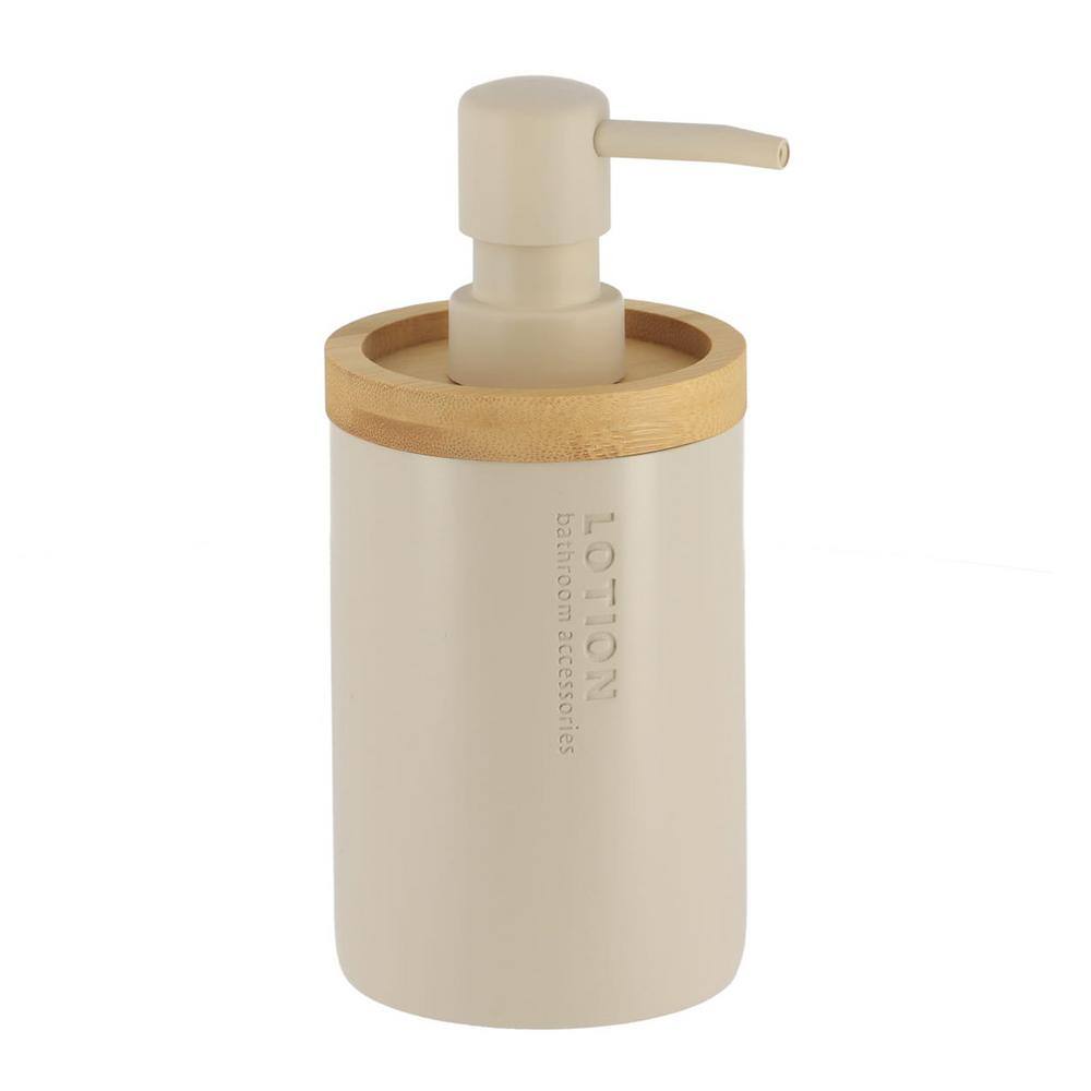 Willis Freestanding Elegant Soap Dispenser Polyresin and Bamboo Design ...